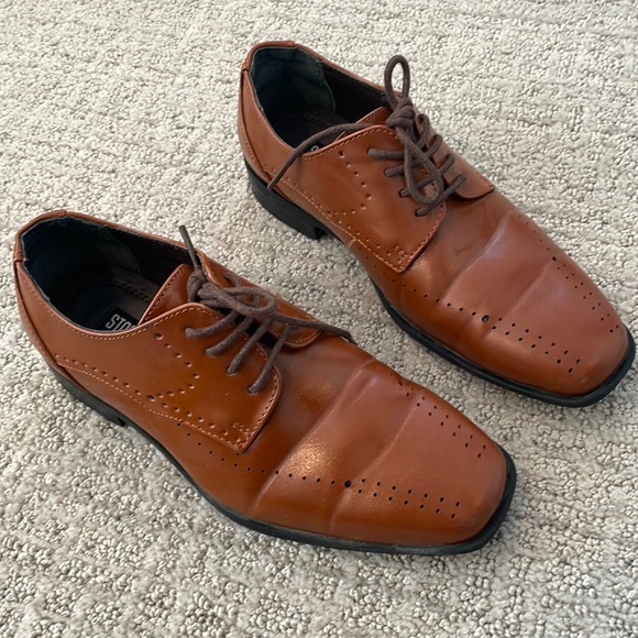 Stacy Adams | Shoes | Stacy Adams Boy Brown Cognac Dress Shoe With ...